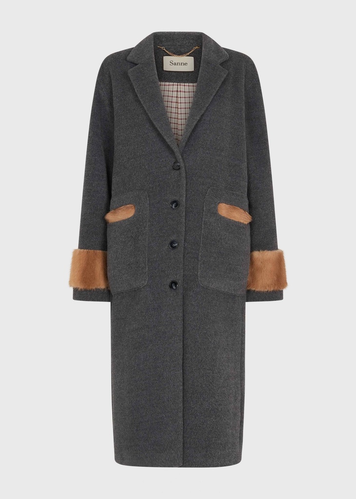 Astro Grey Alpaca Coat | Sanne